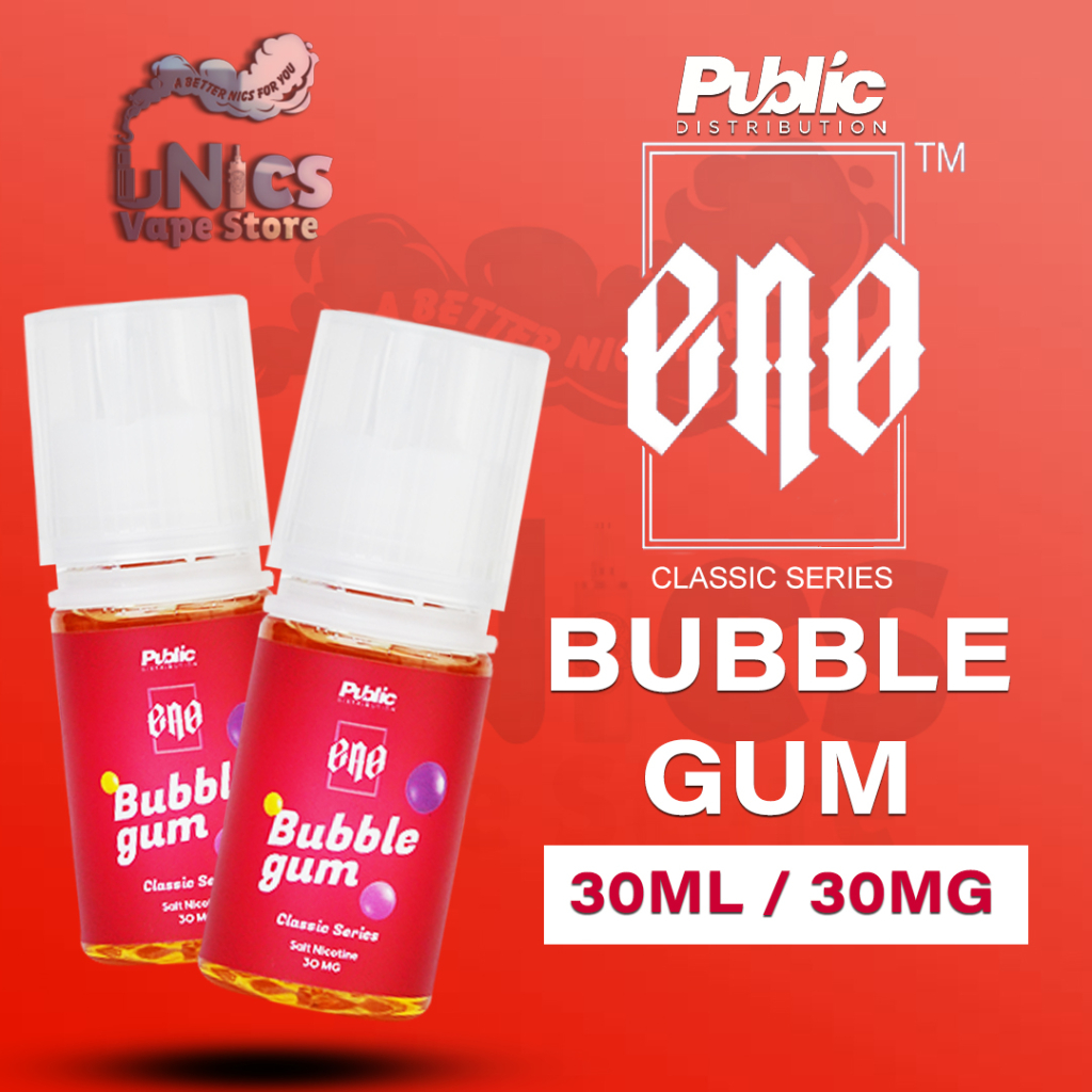 Jual ENO SALTNIC 30ML BUBBLE GUM CLASSIC Series Nic 30Mg Bubblegum Salt Nicotine by PUBLIC ...