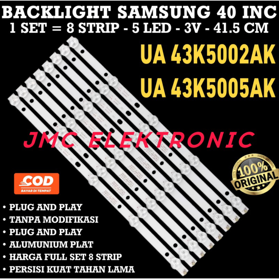 Jual BACKLIGHT TV LED SAMSUNG 43 INCH 43K5002 43K5005 UA43K5002 UA43K5005 UA43K5002AK ...