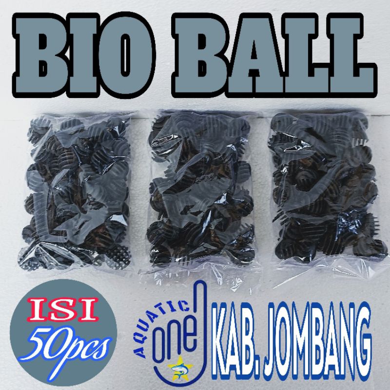Jual BIO BALL KEMASAN PLASTIK ISI 50 PCS bioball bio boll golf media ...