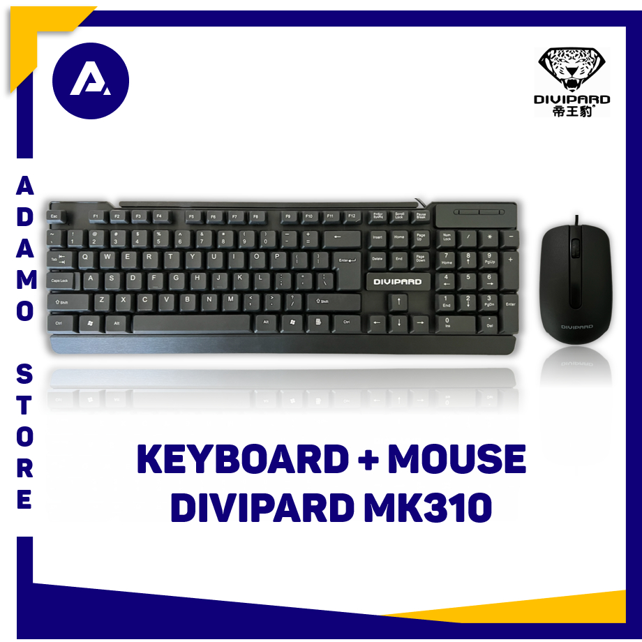 Jual Keyboard Mouse Combo Divipard MK310 USB Office Keyboard | Shopee ...