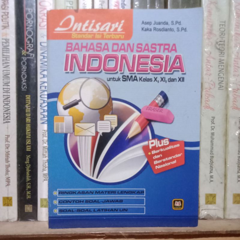 Jual Intisari Bahasa dan Sastra Indonesia Untuk SMA Kelas X XI XII ...