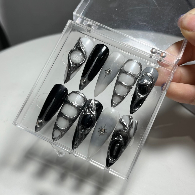 Jual Y2k cyber 3D fake nails | nineteenshels | Shopee Indonesia