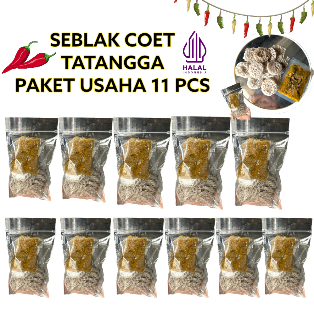 Jual SEBLAK COET TATANGGA SAMBAL IJO PAKET 11 PCS | Shopee Indonesia