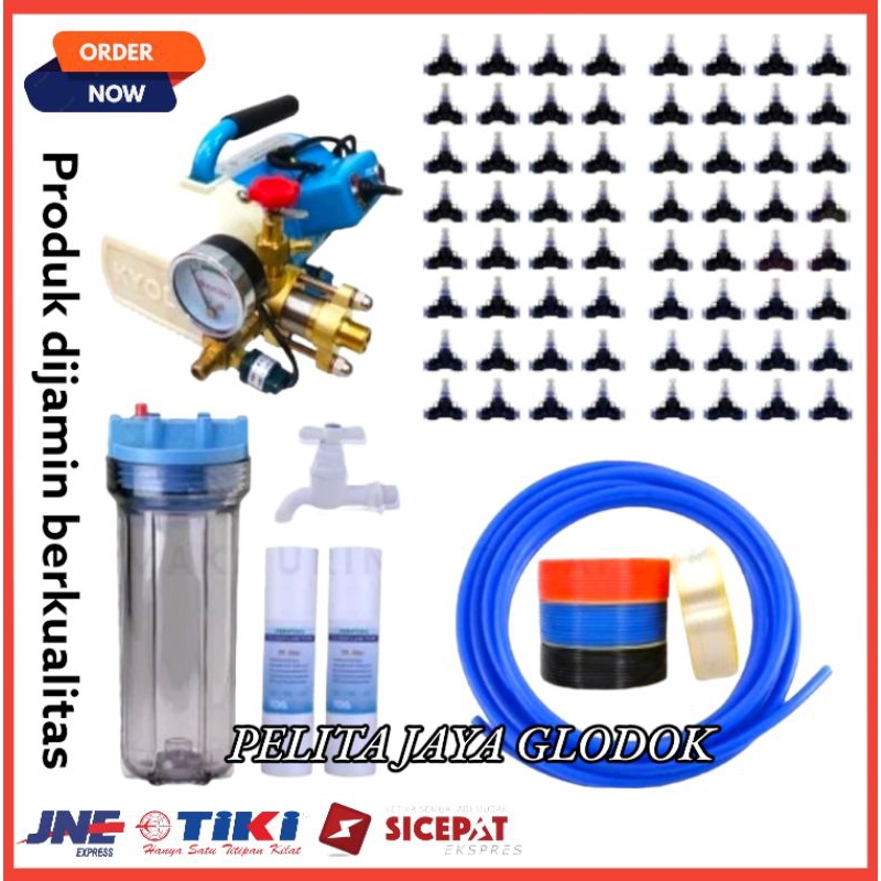Jual PAKET LENGKAP POMPA EMBUN / KABUT / WALET MISTING 200 TITIK ...