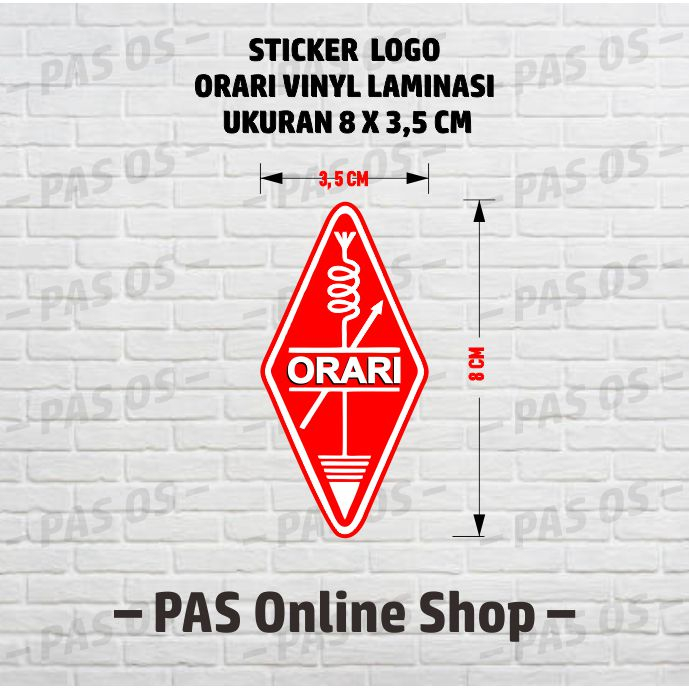 Jual STICKER LOGO ORARI UKURAN 8 X 3,5 (KECIL) | Shopee Indonesia