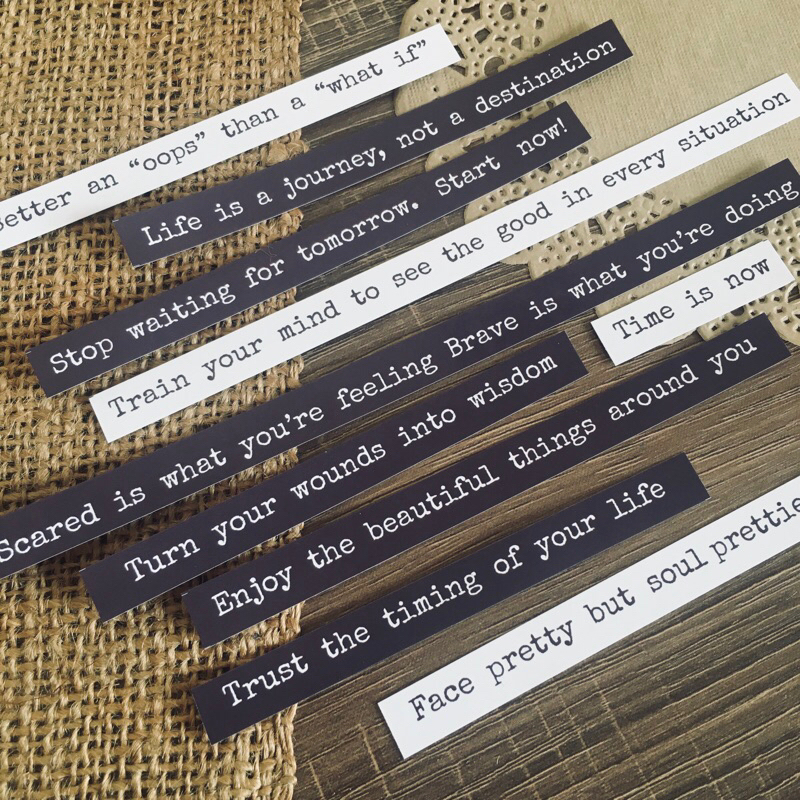 Jual Sticker Kata Motivasi Scrapbook Journal Stiker by Postale | Shopee ...