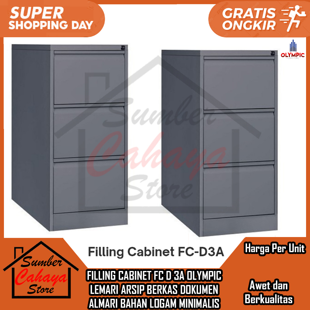 Jual [Kargo] FILLING CABINET FC D 3A OLYMPIC LEMARI ARSIP BERKAS ...