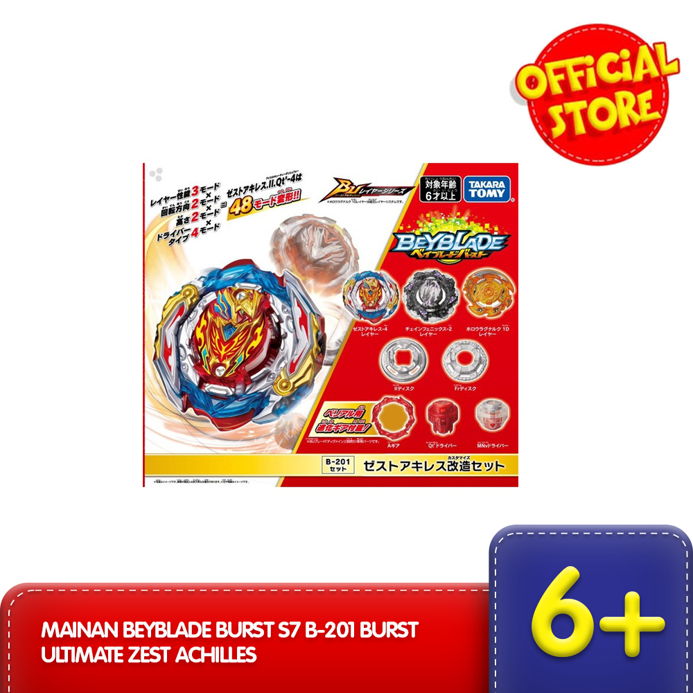Jual Mainan Beyblade Burst S7 B-201 Burst Ultimate Zest Achilles ...
