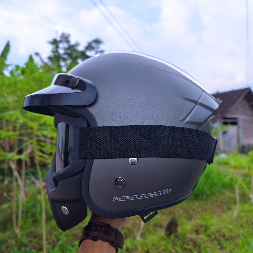 Jual HELM BOGO RETRO KLASIK GOGGLE MASK TOPENG KAIROZ | Shopee Indonesia