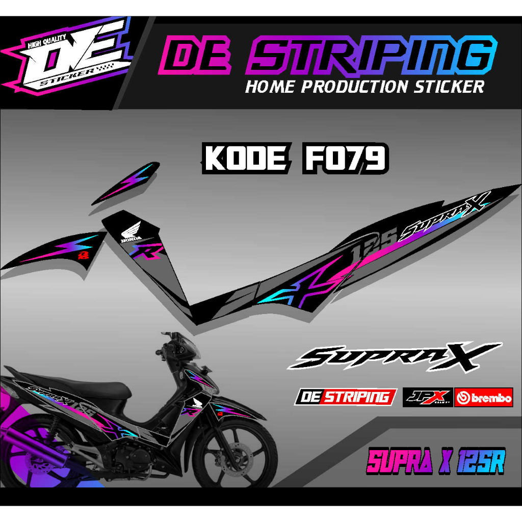 Jual Striping List Variasi Supra X 125r (f079) Striping List Motor ...