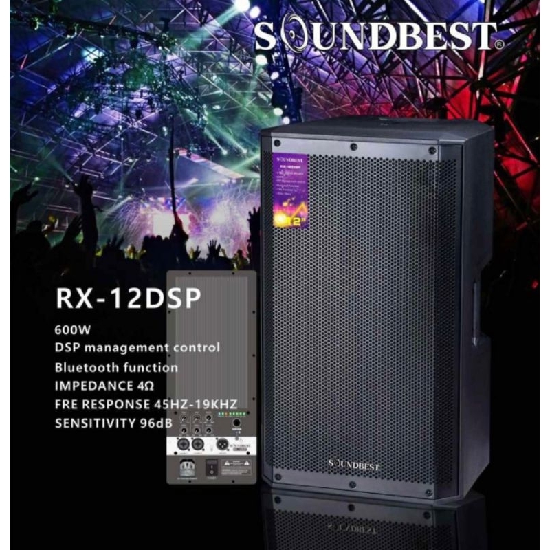 Jual Speaker Aktif Soundbest RX 12 DSP Original 12 inch Active RX12 DSP ...