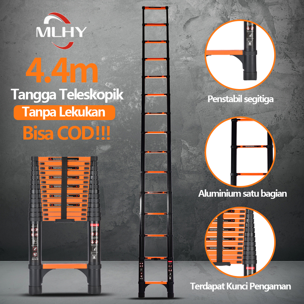Jual MLHY Tangga Teleskopik tanpa lekukan 4.4M Lipat Aluminium ...