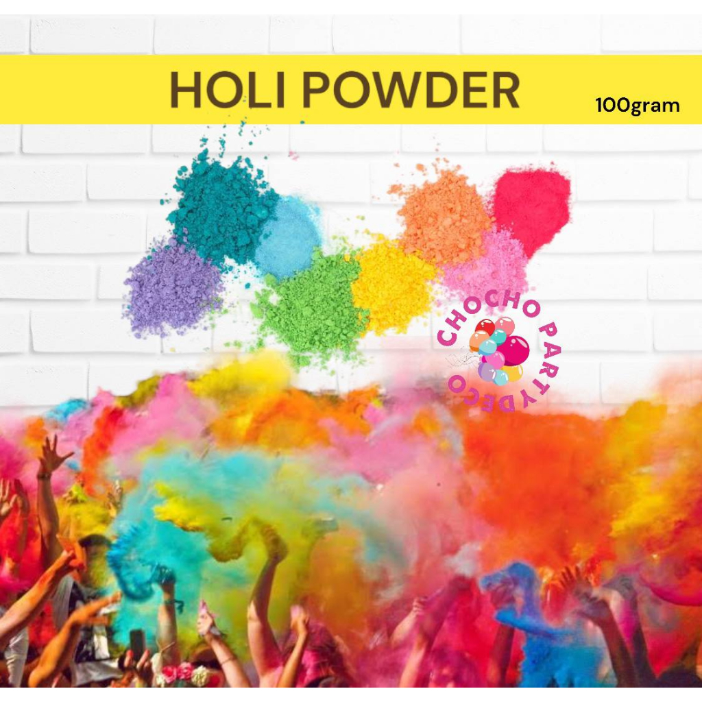 Jual Holi Powder 100 gram / Tepung Warna Color Run Serbuk Warna ...