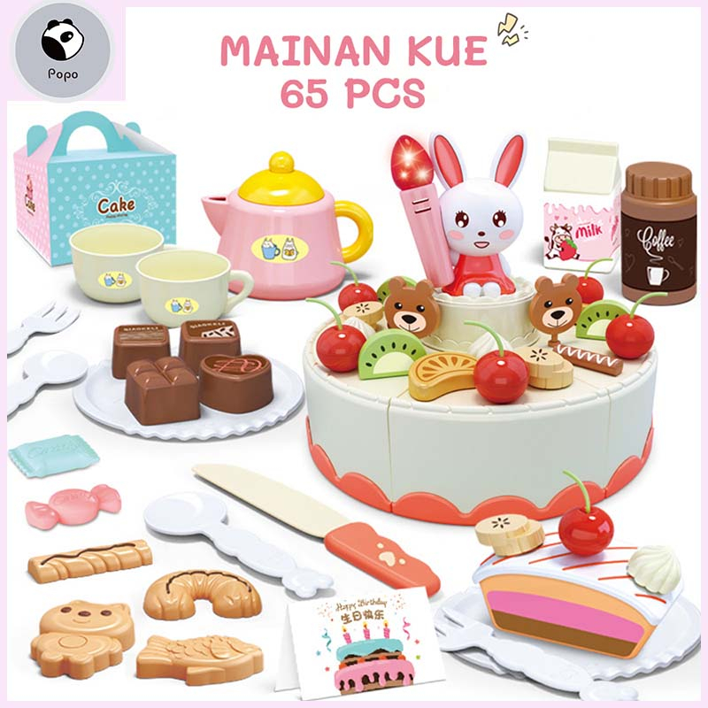 Jual 43/65/85pcs Mainan Kue Ulang Tahun Potong Kue Ulang Tahun DIY ...