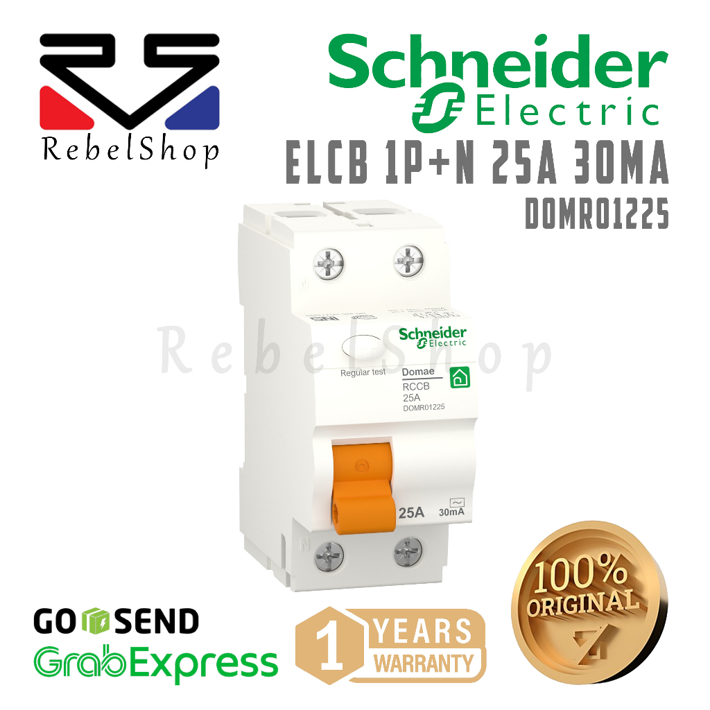 Jual Schneider RCCB / ELCB New Domae 2P 25A Sensitivy 30mA AC - DOMR01225 | Shopee Indonesia