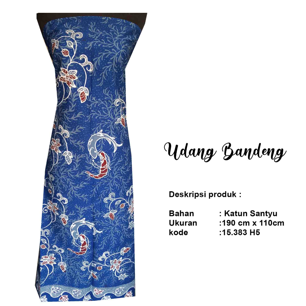 Jual batik tulis motif udang bandeng khas sidoarjo - seragam guru ...
