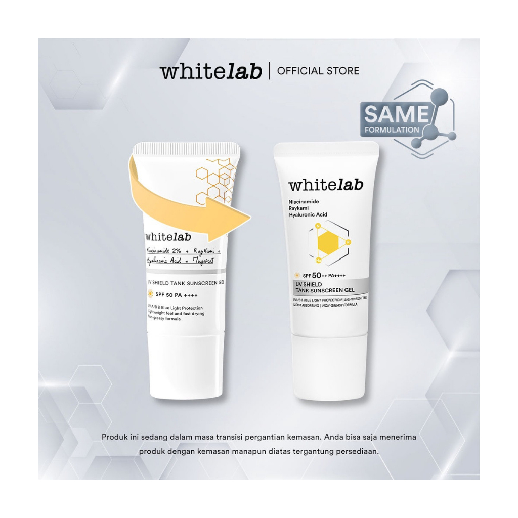 Jual WHITELAB UV SHIELD TANK SUNSCREEN GEL SPF 50++PA++++ | Shopee ...
