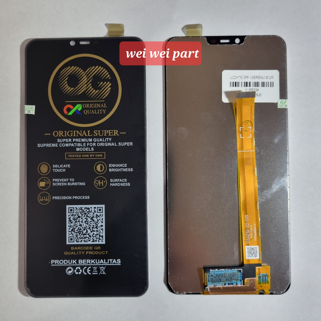 Jual Lcd Touchscreen Oppo A3S / Realme C1 / A5 / AX5/ Realme 2 Black | Shopee Indonesia