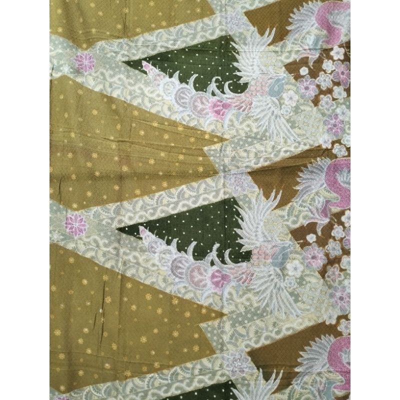 Jual Kain Dobby Batik motif burung dasar warna hijau | Shopee Indonesia