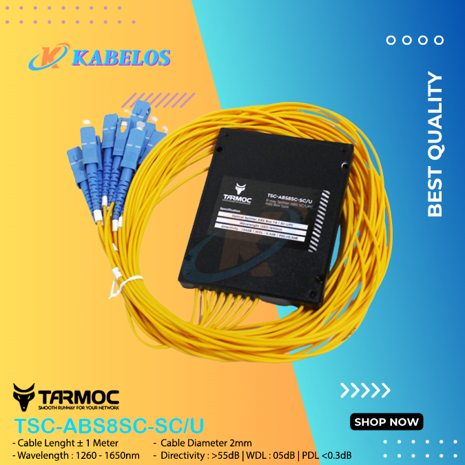 Jual Tarmoc Splitter FO 1:8 SC/UPC ABS | Splitter 1:8 ABS PLC Box ...
