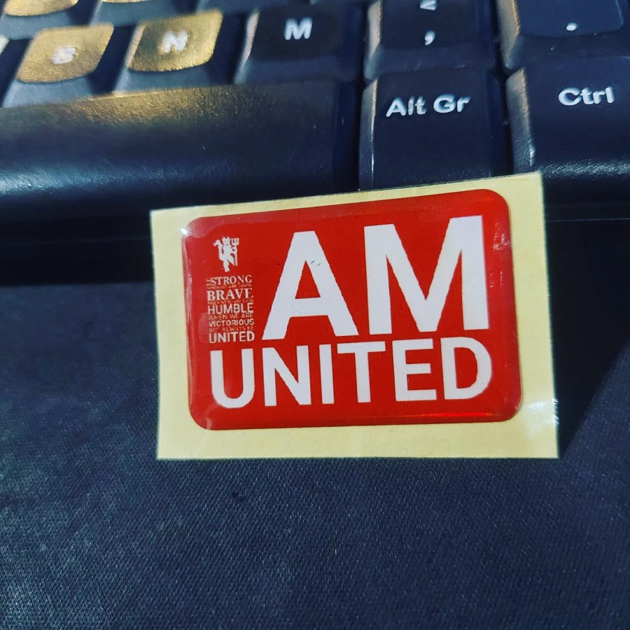 Jual Sticker Timbul Resin IAM UNITED MU Stiker Logo Lycal 3D Kecil ...