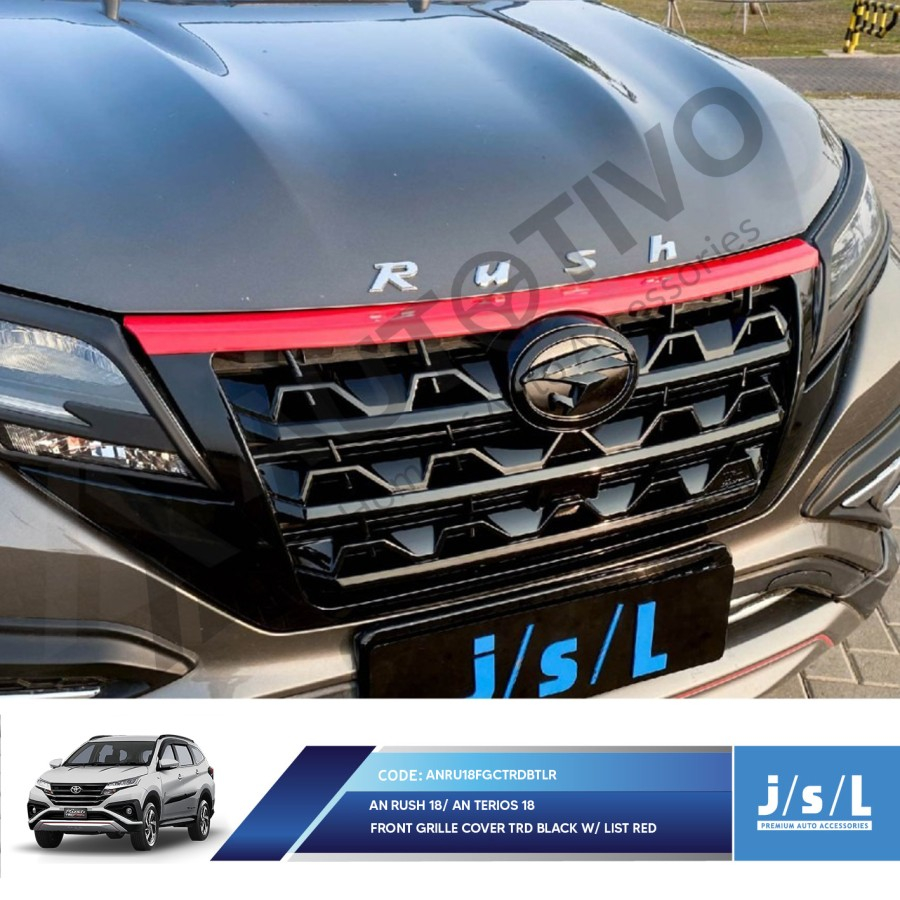 Jual Gril Grill Grille All New Rush Model TRD Fortuner List Red JSL ...