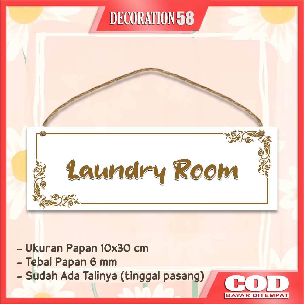 Jual Tulisan Laundry Hiasan Pajangan Dinding Gantungan Pintu Papan ...