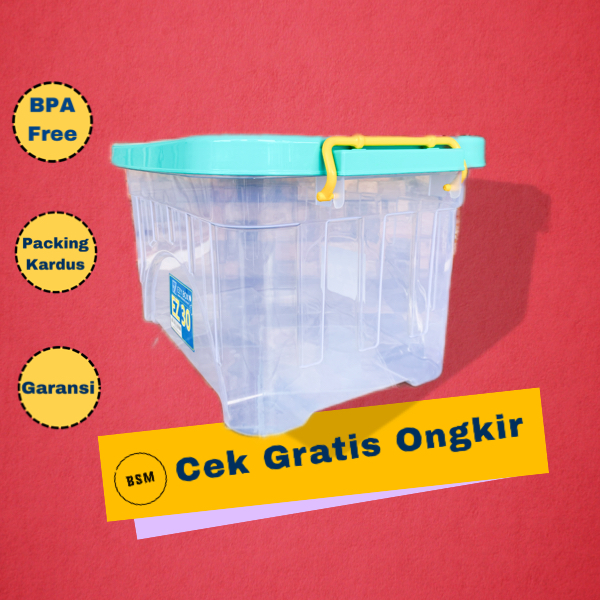 Jual Kotak Penyimpanan Barang Box Container Plastik Ezy Cb 30 Liter ...