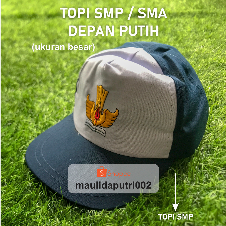 Jual TOPI SMP/SMA depan Putih(ukuran Besar) | Shopee Indonesia
