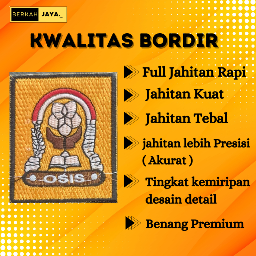 Jual Custom Logo Patch Bet Bed Badge Bordir Nama, Kelas, Lokasi ...