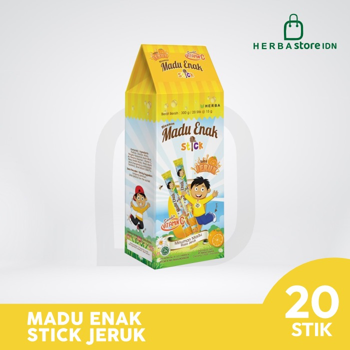 Jual Herba Madu Enak Stick isi 20 Stick per Box Madu + Vitamin C ...