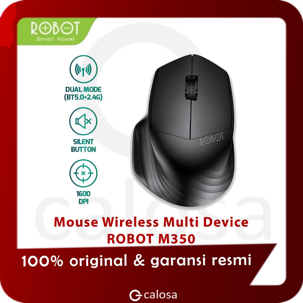 Jual ROBOT M350 Mouse Wireless Multi Device Silent Click With Receiver ...