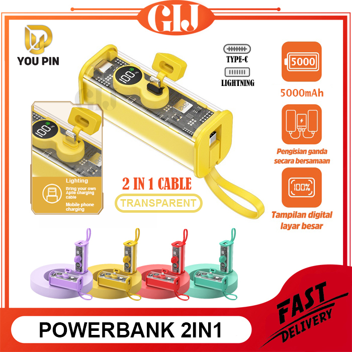 Jual YOU PIN Powerbank Mini 5000 mAh Fast Charging for Android & IOS ...
