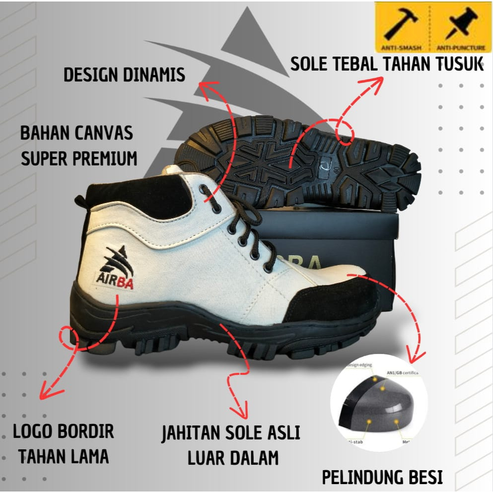 Jual AIRBA 100 ASLI SEPATU PRIA TERBAIK STYLISH SAFETY AMAN SEPATU ...
