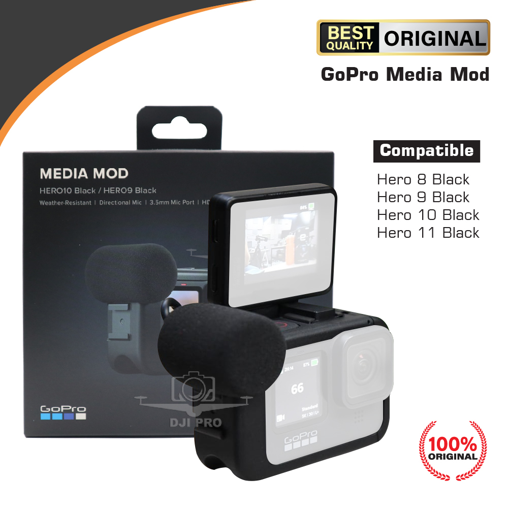Jual GoPro Media Mod for Hero 12 Hero 11 Hero 10 Black Original Hero11 ...