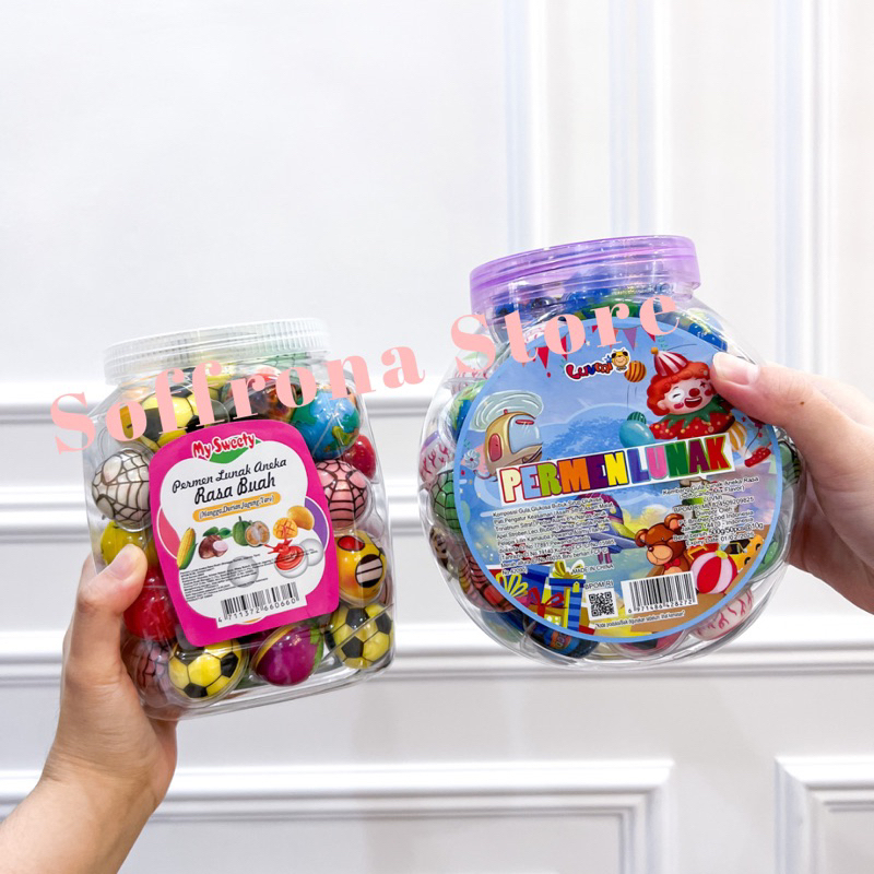 Jual Permen Lunak Aneka Rasa Buah pertoples isi 50 permen viral aneka ...