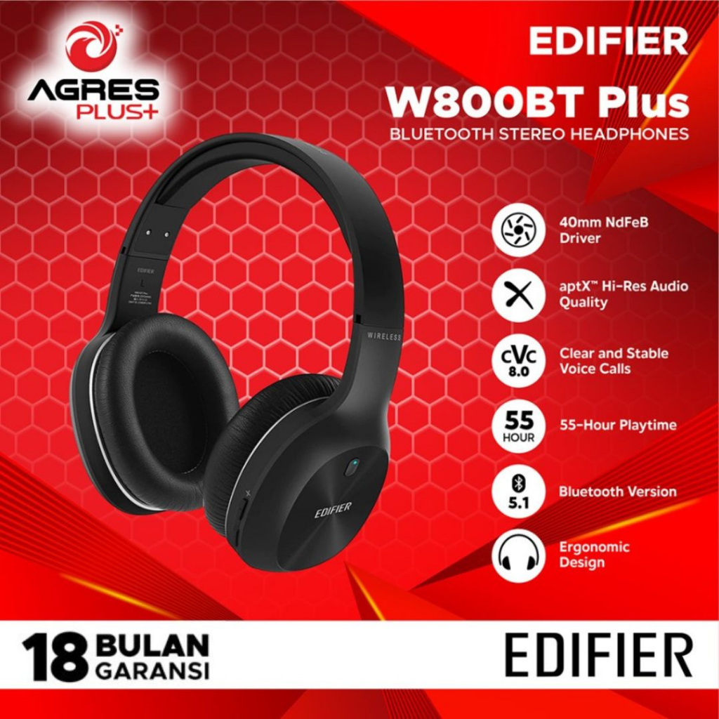Jual EDIFIER Headphone W800BT 800bt Over-The-Ear Wired And Wireless ...