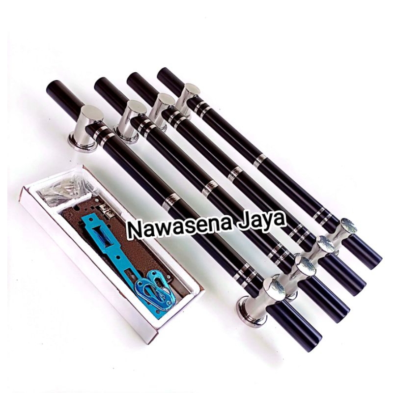 Jual 1 set Handle Pintu SULING 45cm 60cm 80cm + BODI KUNCI tarikan ...