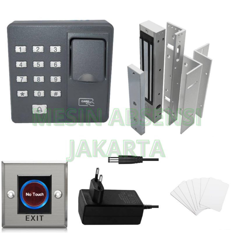 Jual paket akses door fingerprint zkteco x6 paket access control fingerprint paket akses door ...