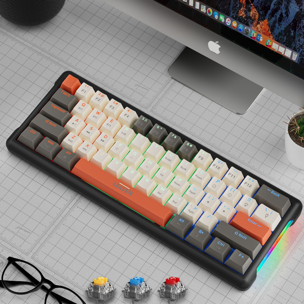 Jual keyboard mechanical mini 61 Key Kombinasi multi-warna LED Backlit ...