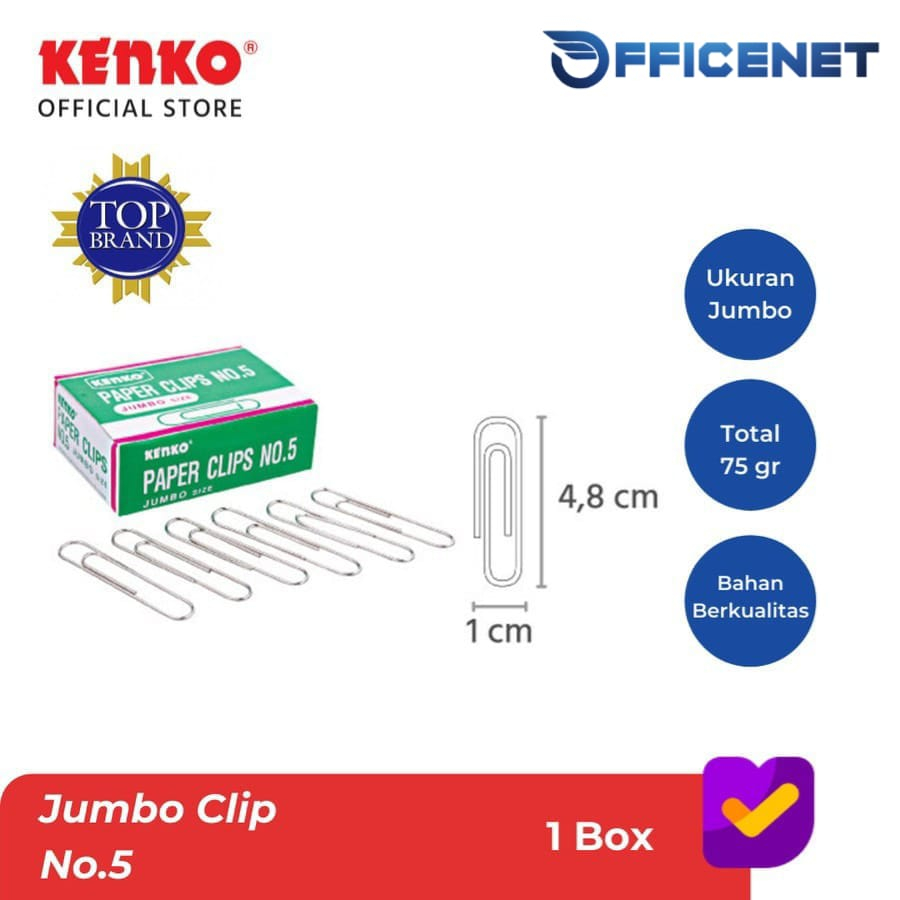 Jual PAPERCLIP NO 5 JUMBO KLIP PENJEPIT KERTAS BERKAS FILE DOKUMEN ...