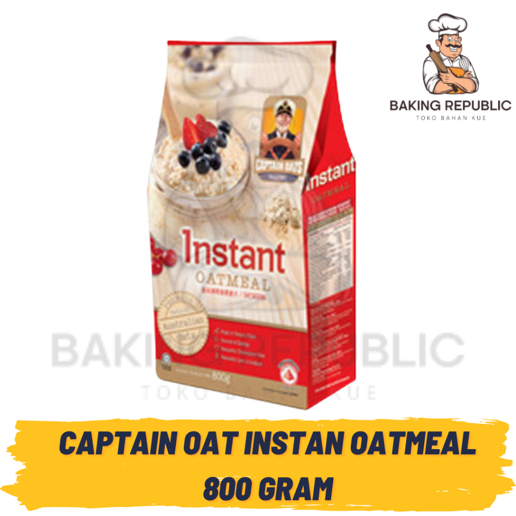Jual CAPTAIN OAT | INSTAN COOK OAT MEAL | INSTAN | 800 GRAM | KEMASAN ...