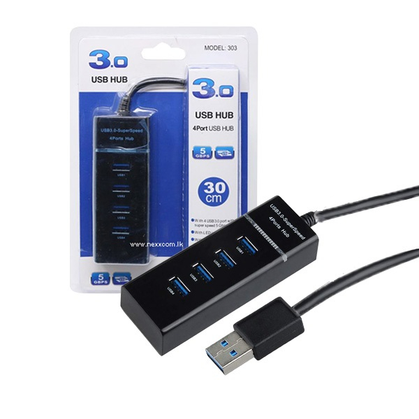 Jual USB HUB 3.0 4 PORT PANJANG KABEL 30 CM SUPER SPEED 30CM | Shopee ...