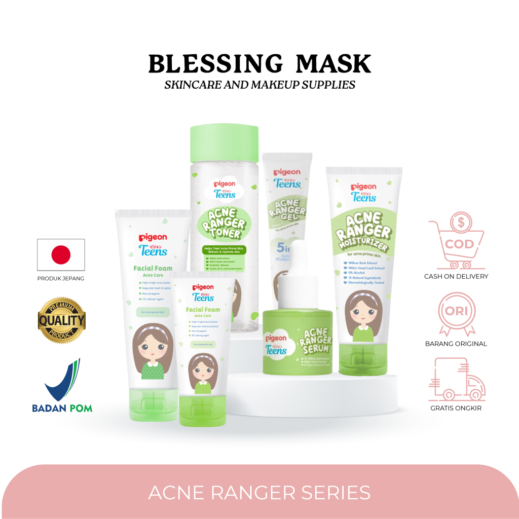 Jual Pigeon Teens Acne Ranger Gel 15mL | Toner 95mL | Moisturizer ...