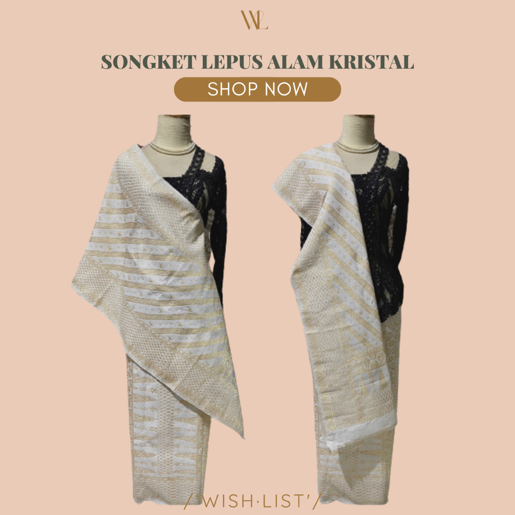 Jual Kain Tenun Bahan Tradisional LEPUS ALAM KRISTAL Songket Kekinian Selendang Murah Ulos Model ...