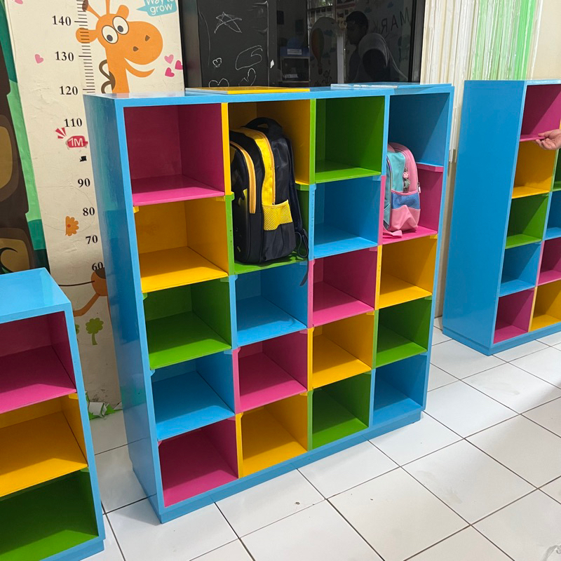 Jual loker rak penyimpanan tk sd lemari isi 20 kotak | Shopee Indonesia