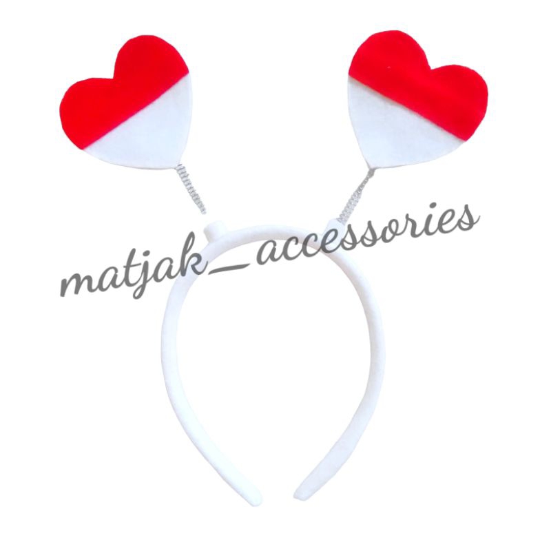 Jual Bando Bendera Merah Putih Indonesia Love Hati Bintang Bando Tuing ...