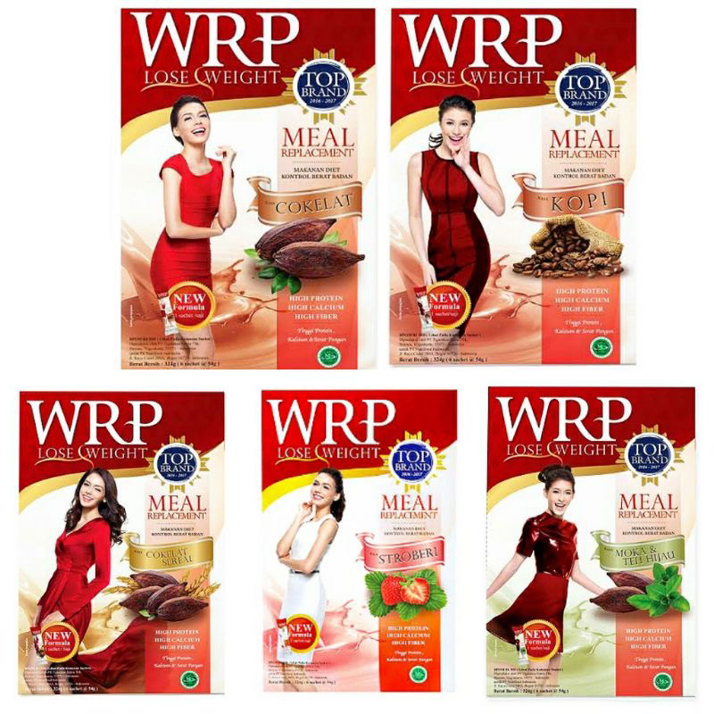 Jual WRP Lose Weight Meal Replacement 400gr/324gr (6saset) all varian ...