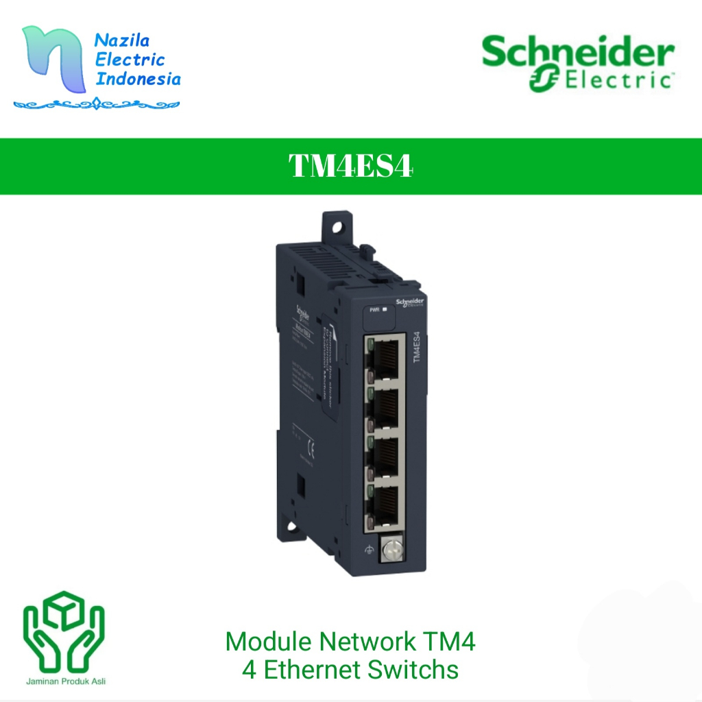 Jual Schneider Modicon TM4ES4 / TM4ESA TM4 4 Ethernet Switch Original ...