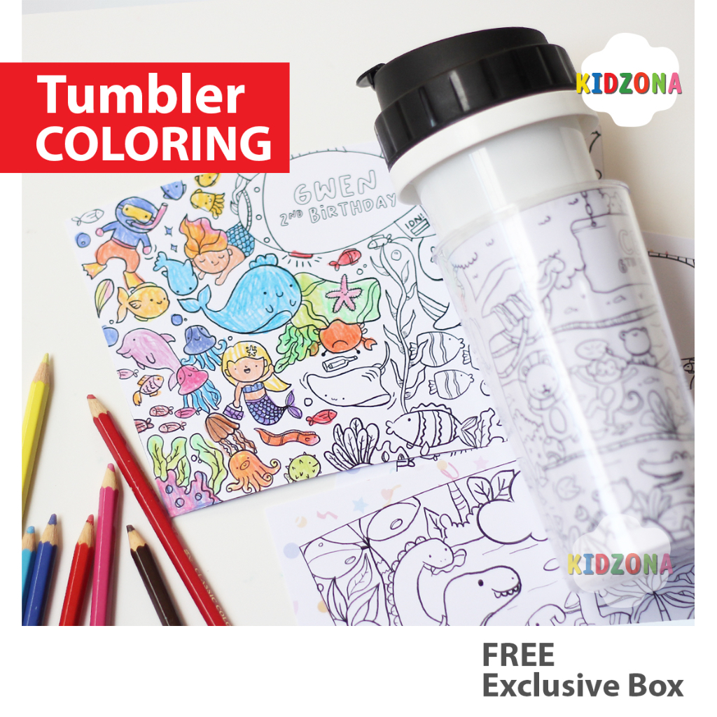 Jual Tumbler Coloring Botol Minum Anak Mewarnai Souvenir Hamper Hadiah ...